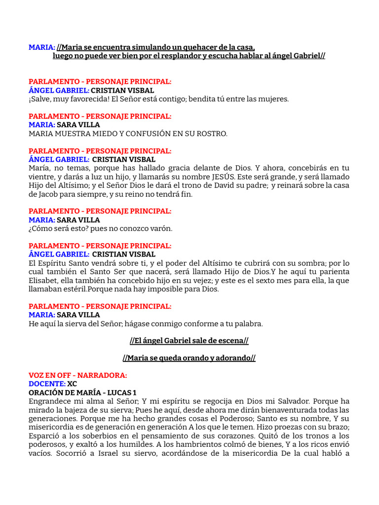 Maria y El Angel | PDF | María, madre de Jesús | Gabriel