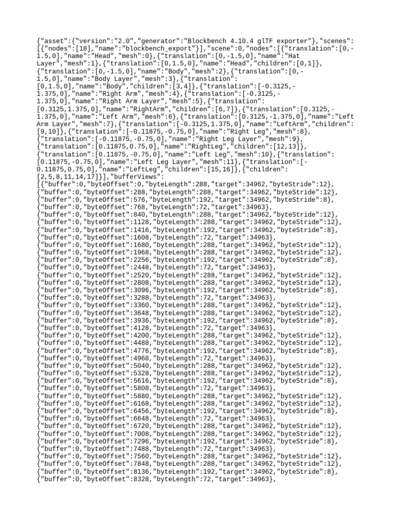 LeoExist.gltf | PDF | Computer Graphics | Data Serialization Formats