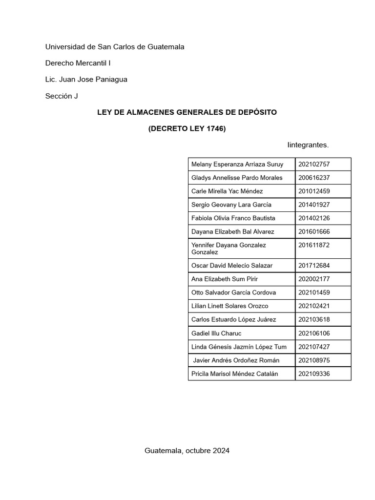 Ley de Almacenes Generales de Deposito | PDF | Bancos | Seguro