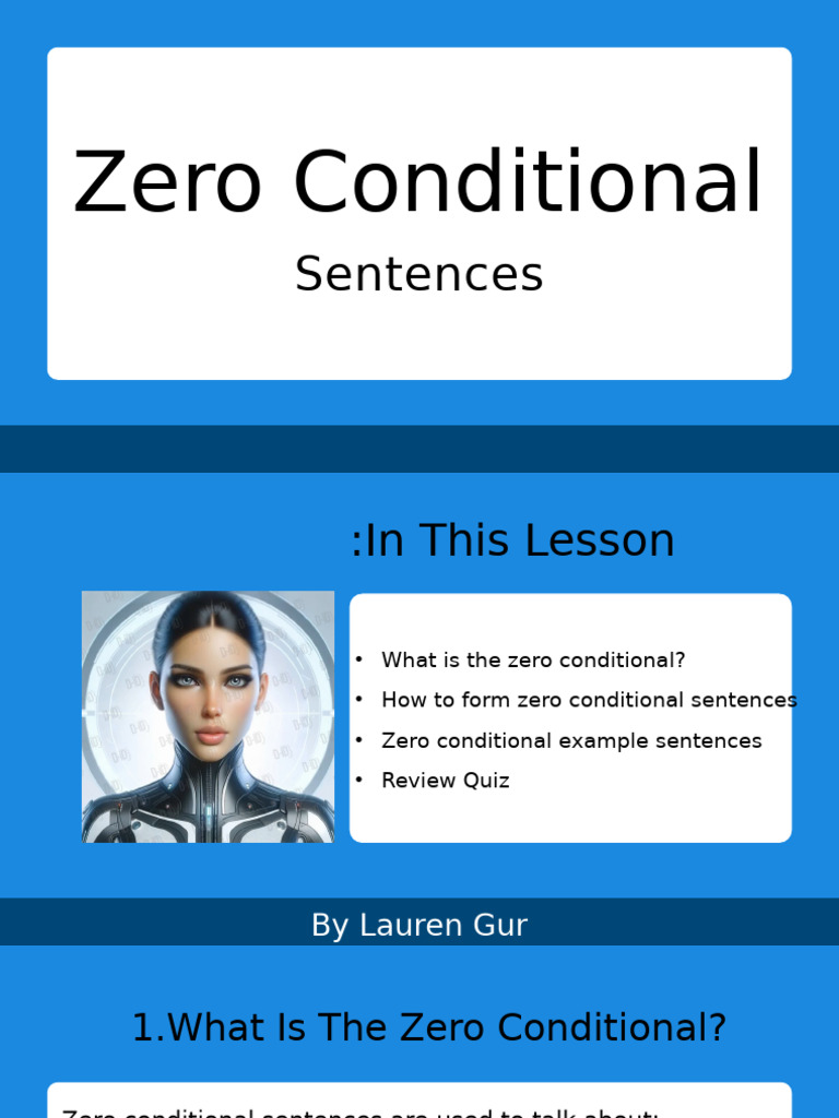 Zero-Conditional-LG_PowerPoint-Lesson | PDF | Sentence (Linguistics) | Linguistic Typology