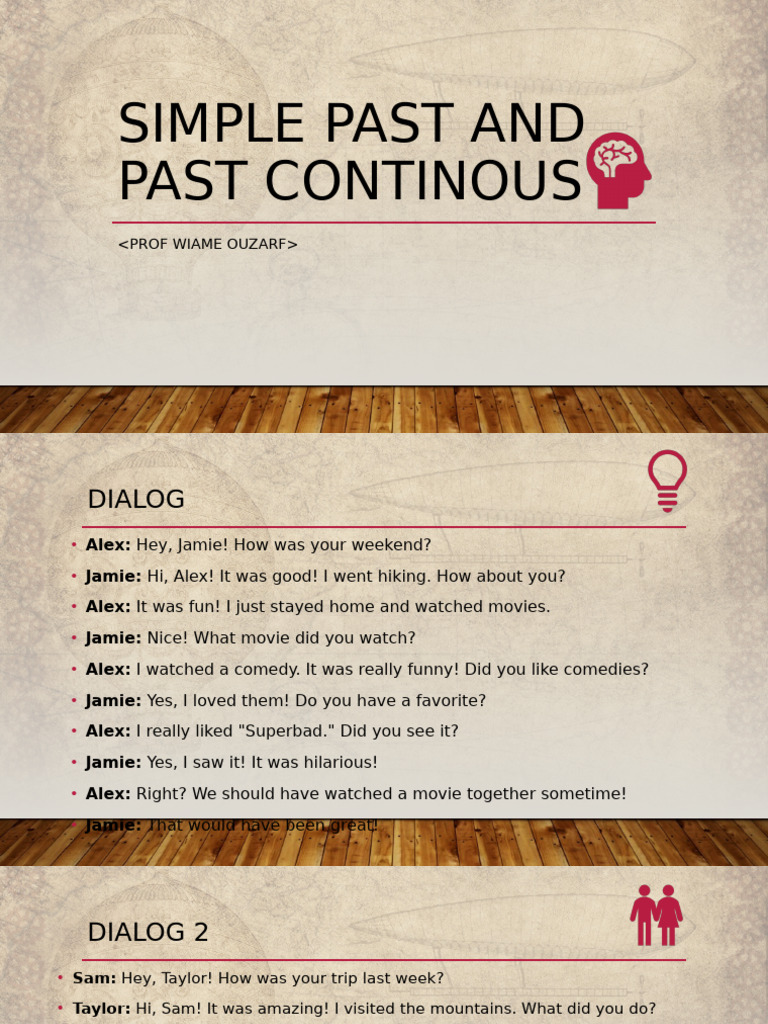 Simple Past and Past Continous | PDF | Grammatical Tense | Verb