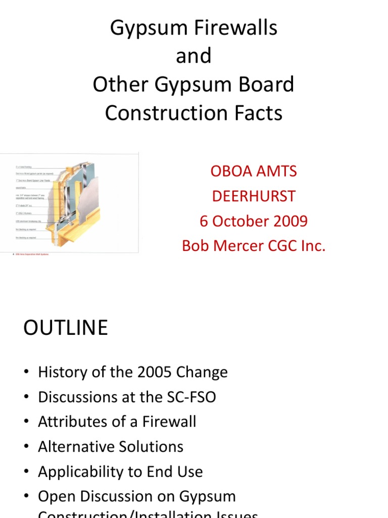 Gypsum Firewalls | PDF | Drywall | Engineering