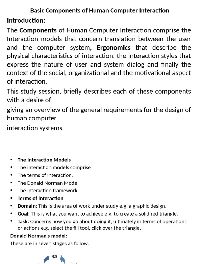 Basic Components Of Human Computer Interaction035116 Pdf Window Computing Graphical 