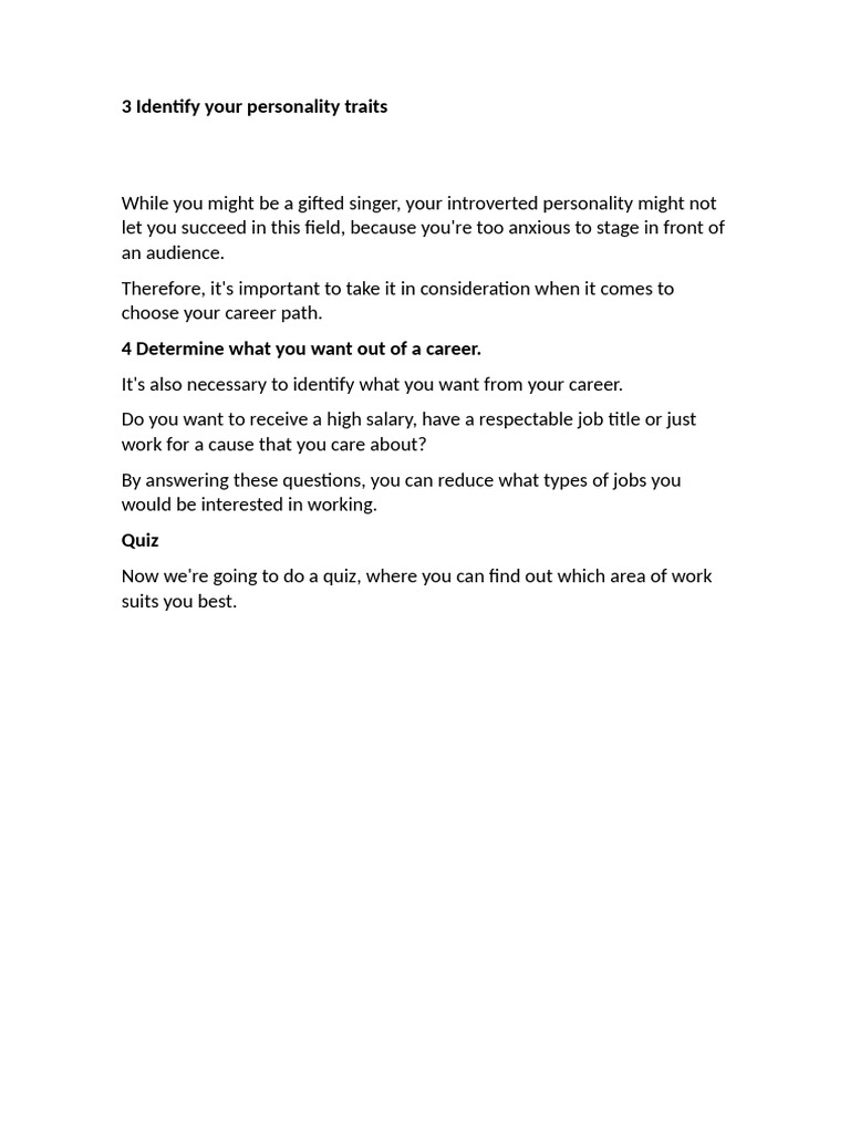 3 Identify Your Personality Traits | PDF