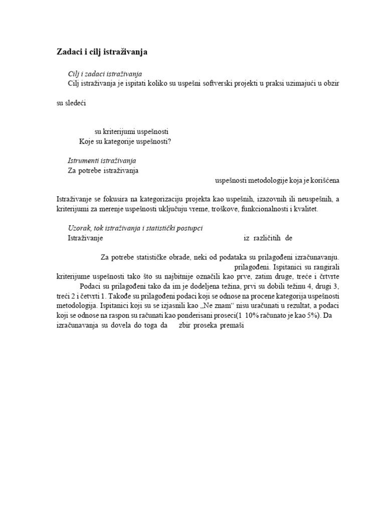 Rezultati Istrazivanja | PDF