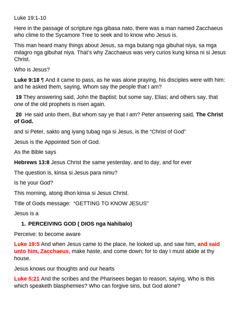 getting to know Jesus | PDF | Jesus | Gospel Of Luke