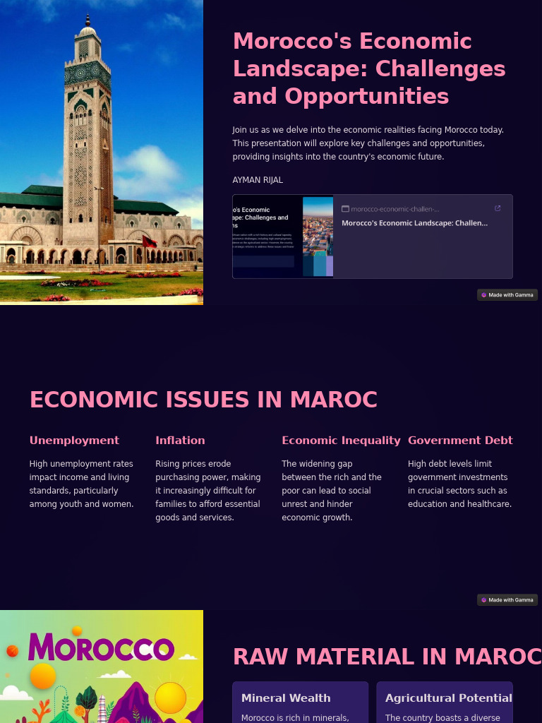 Moroccos Economic Landscape Challenges and Opportunities (1) | PDF ...