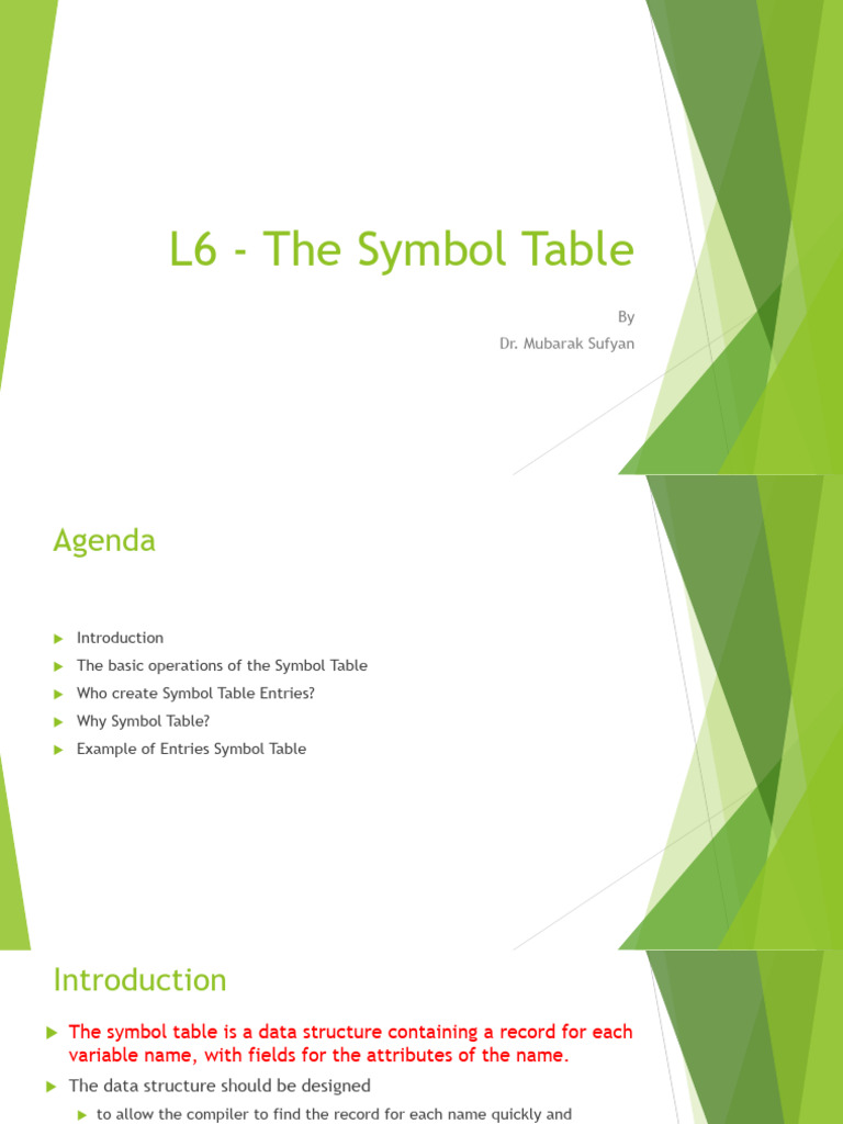L6 - Symbol Table | PDF | Scope (Computer Science) | Parsing L6 - Symbol Table | PDF | Scope (Computer Science) | Parsing
