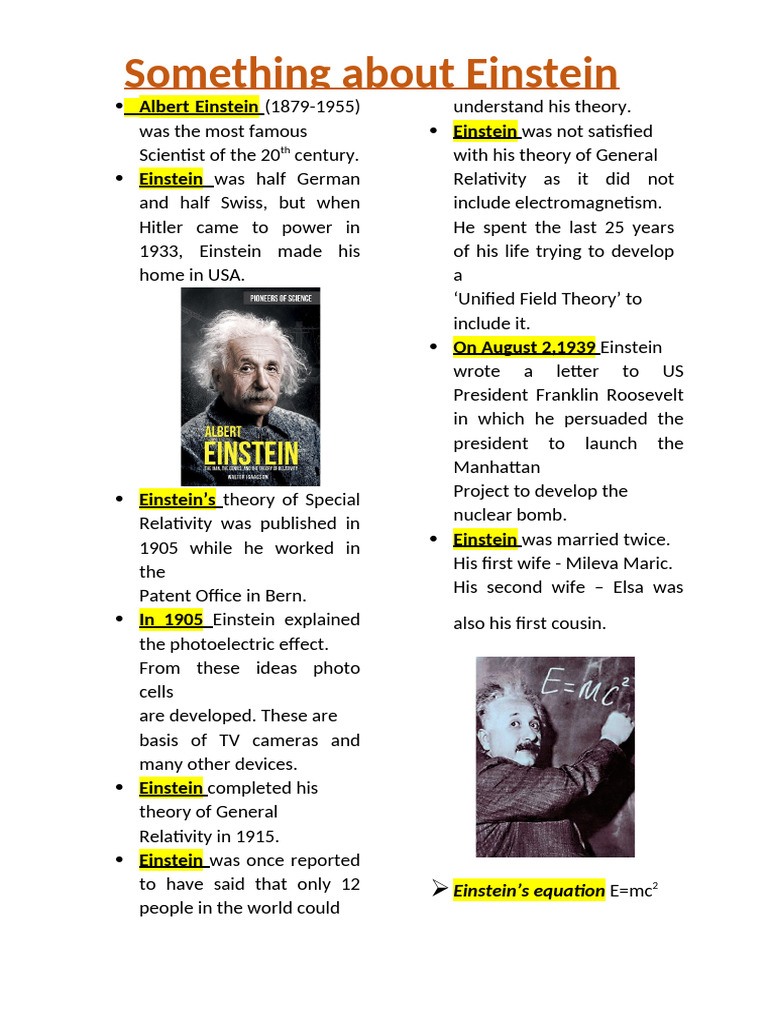 Albert Einstein-The Great Scientist | PDF