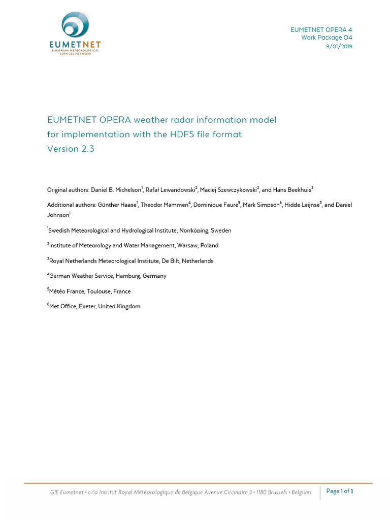 ODIM_H5_v23 | PDF | Latitude | String (Computer Science)