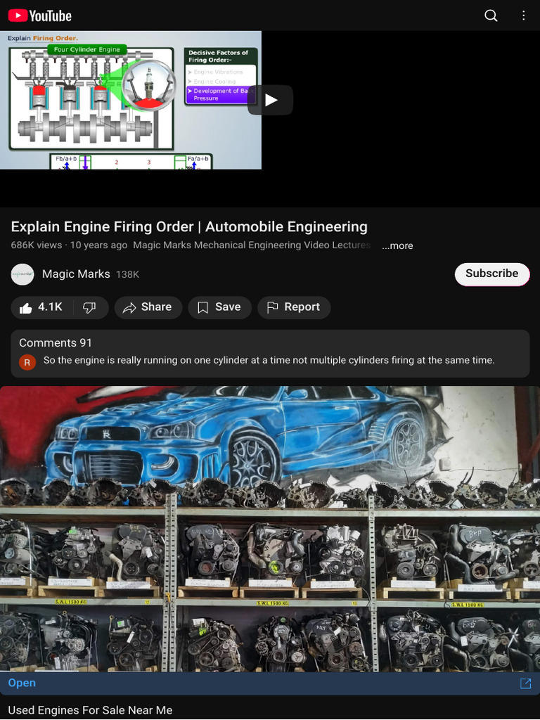 Explain Engine Firing Order - Automobile Engineering: 4.1K Share Save | PDF