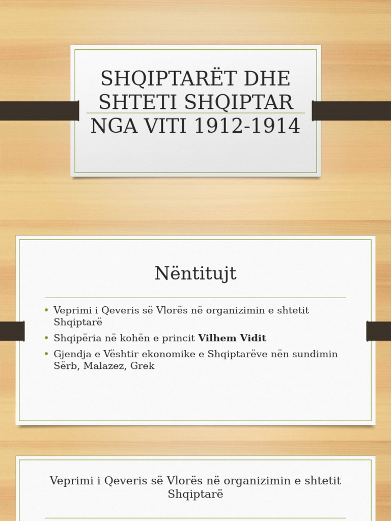 2.shqiptaret Dhe Shteti Shqiptar Nga Viti 1912 1914 | PDF