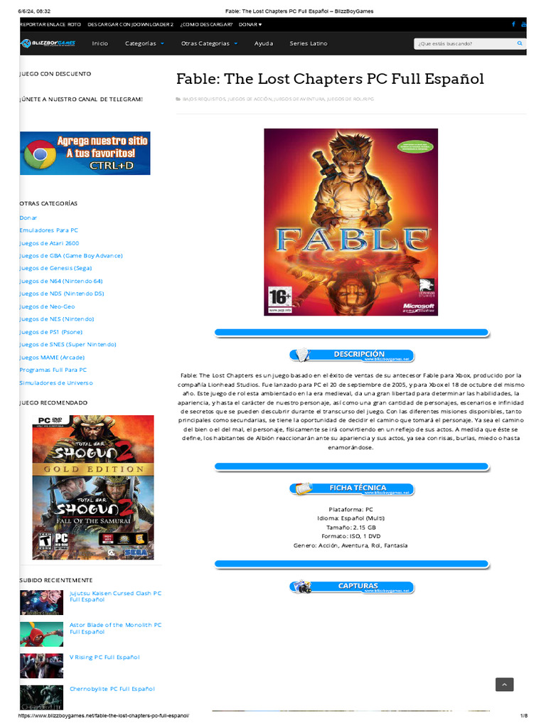 Fable - The Lost Chapters PC Full Español - BlizzBoyGames | PDF ...