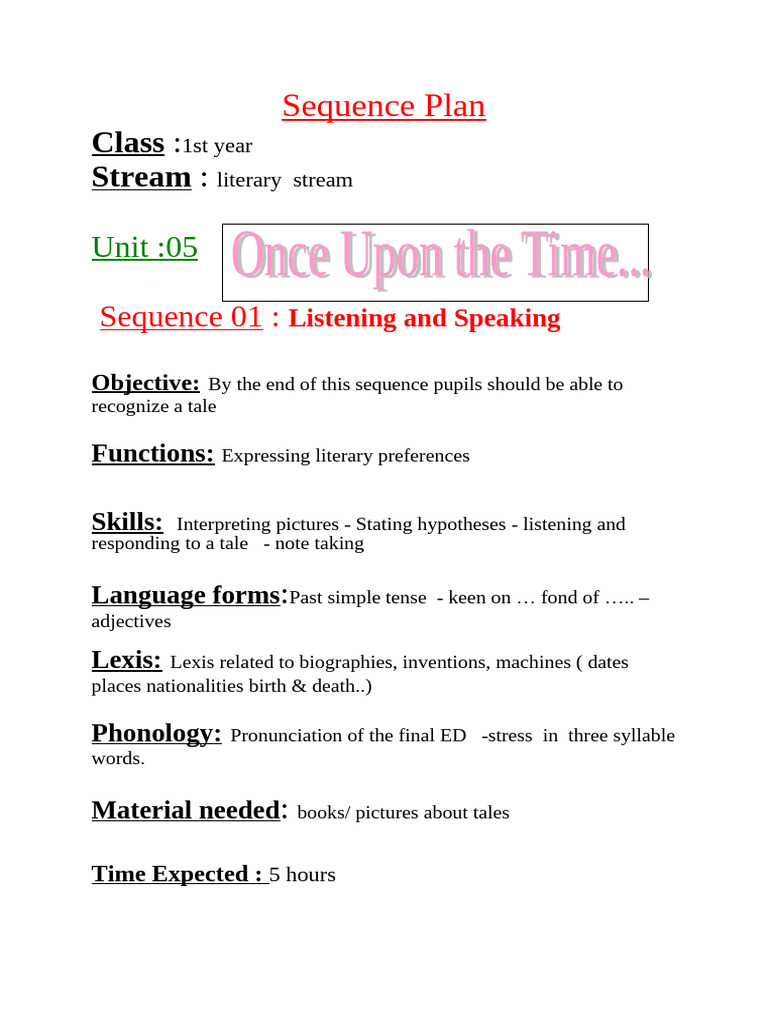 Once Upon A Time As Handouts | PDF | Stress (Linguistics) | Charles Dickens