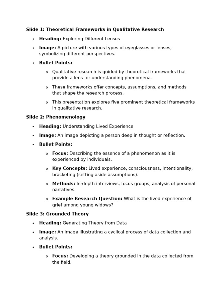 Topic 2+Theoretical Frameworks in Qualitative Research | PDF ...