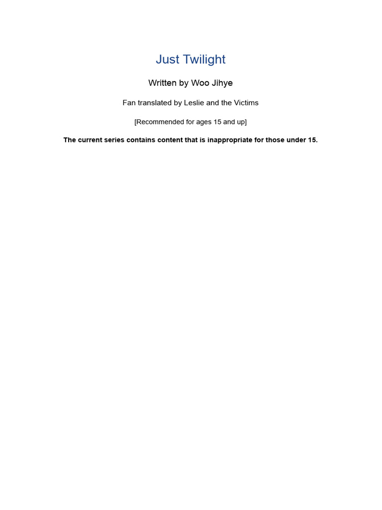 Just Twilight: Chapter 70 Summary | PDF