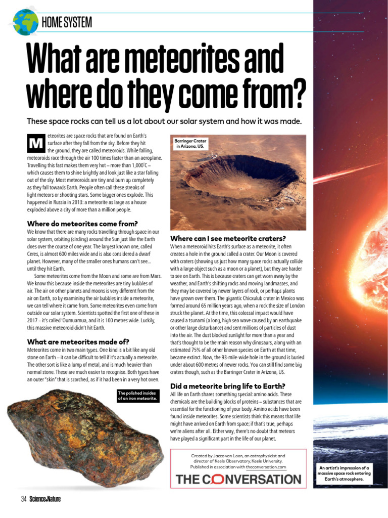 Origins of Meteorites Explained | PDF | Meteoroid | Meteorite