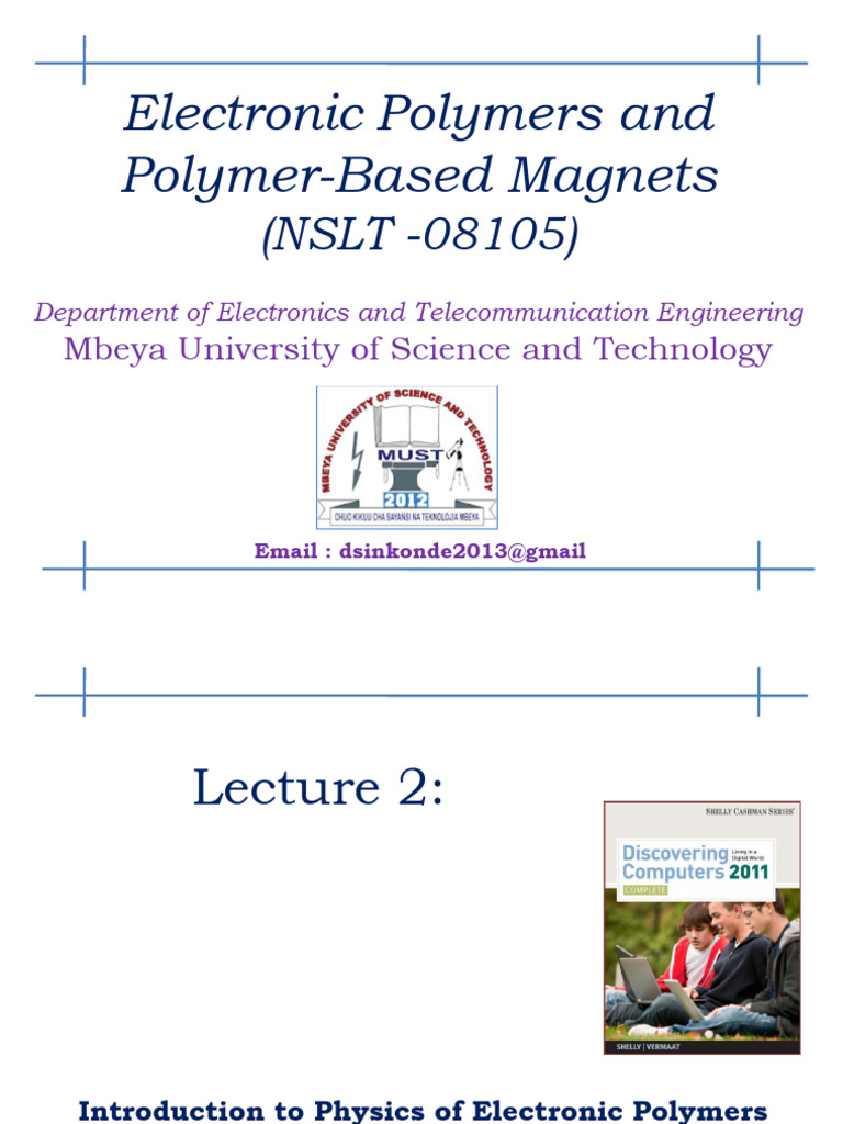 NSLT 08105- Slide-1-2024 | PDF | Polymers | Molecules