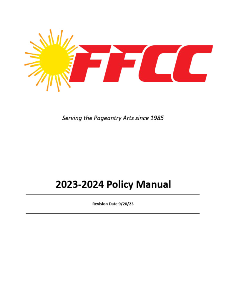 2024 FFCC Policy Manual FINAL | PDF | Harassment | Fee