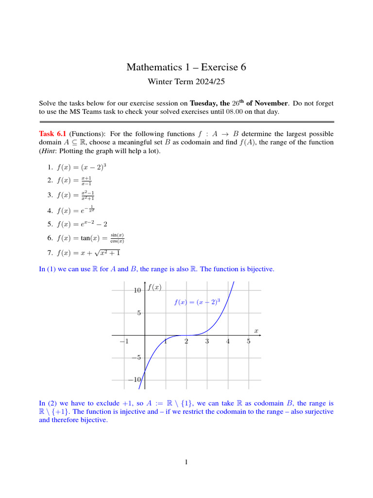 Ex_6_sol | PDF | Function (Mathematics) | Mathematical Analysis
