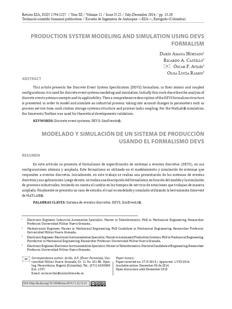 Production System Modeling and Simulatio | PDF | System | Function (Mathematics)