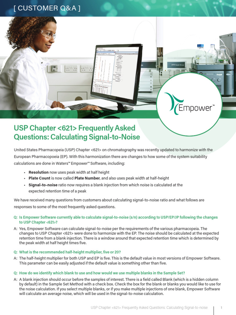 USP Chapter 621 Calculos de señal ruido | PDF | Signal To Noise Ratio ...