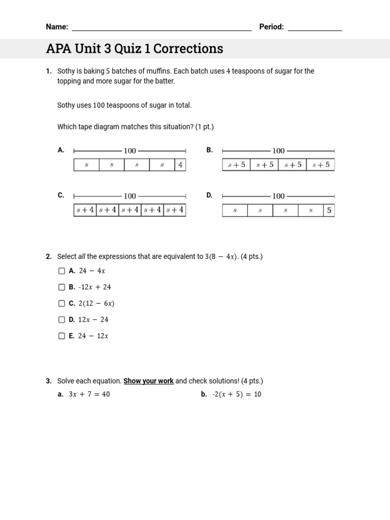 APA Unit 3 Quiz 1 Corrections 24 - 25 (Seekers) | PDF