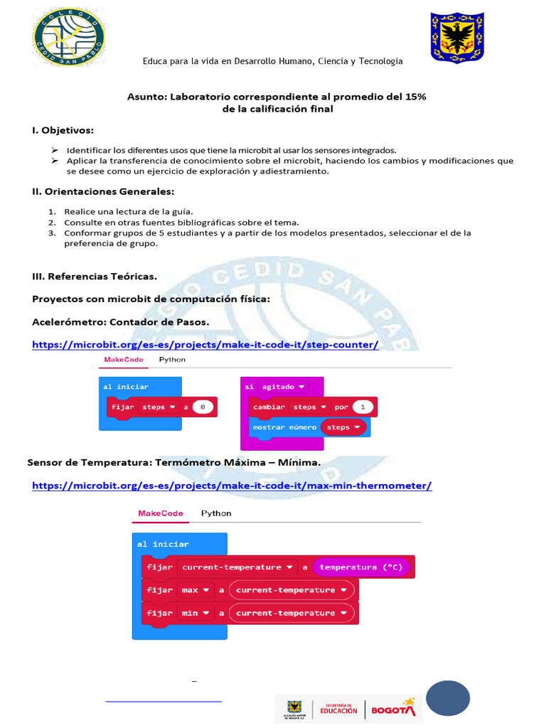 Laboratorio N-5 Computaci-N F-Sica Microbit | PDF