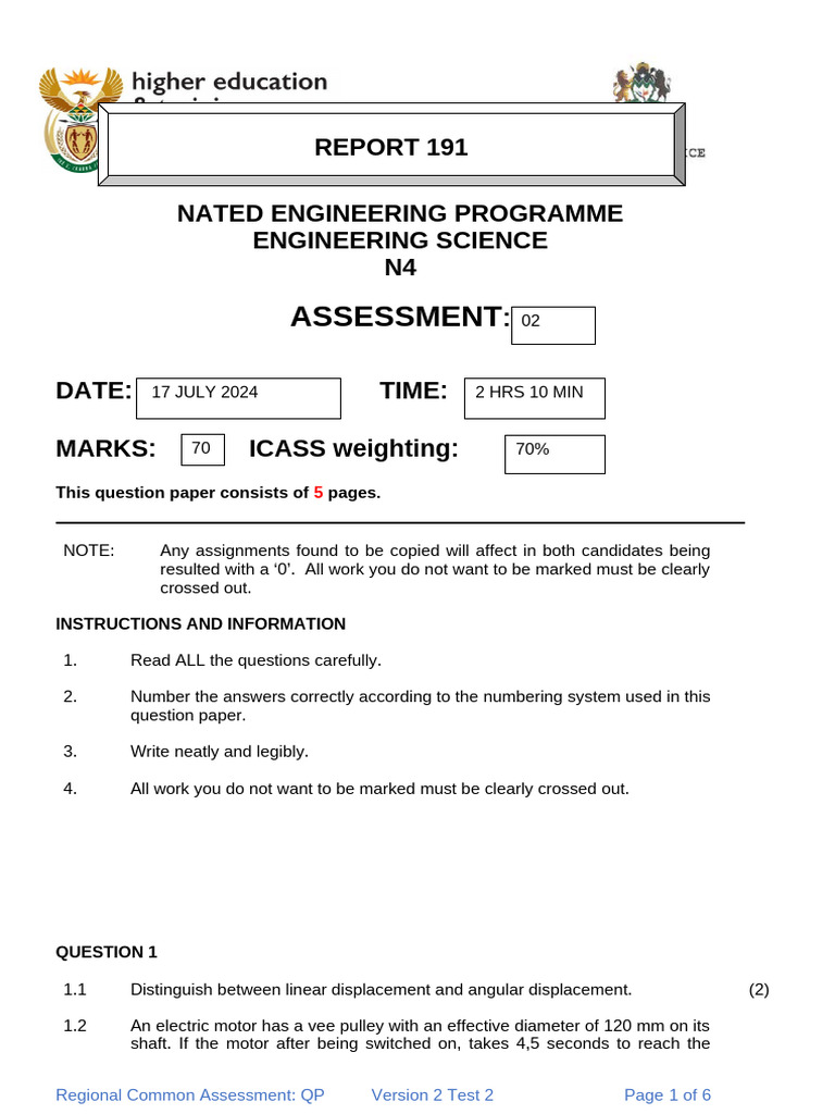 term 2 T2 V2 QP | PDF | Young's Modulus | Mechanics