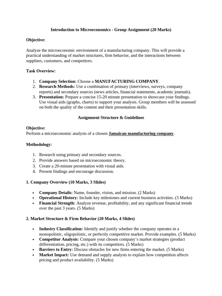 Introduction To Microeconomics - Group Assignment | PDF | Demand | Elasticity (Economics)