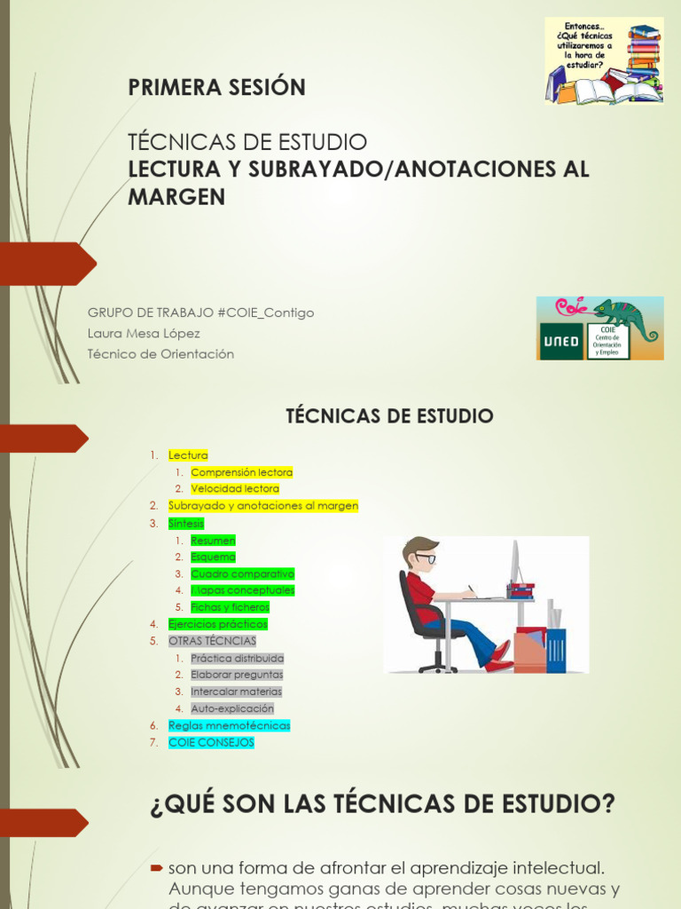 Técnicas de Estudio - Sesión 1 | PDF | Habilidades de estudio ...