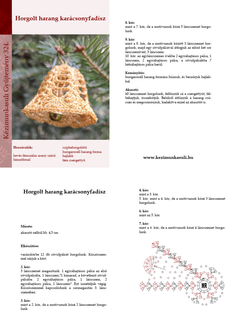 Horgolt Harang Karácsonyfadísz: WWW - Kezimunkasuli.hu | PDF