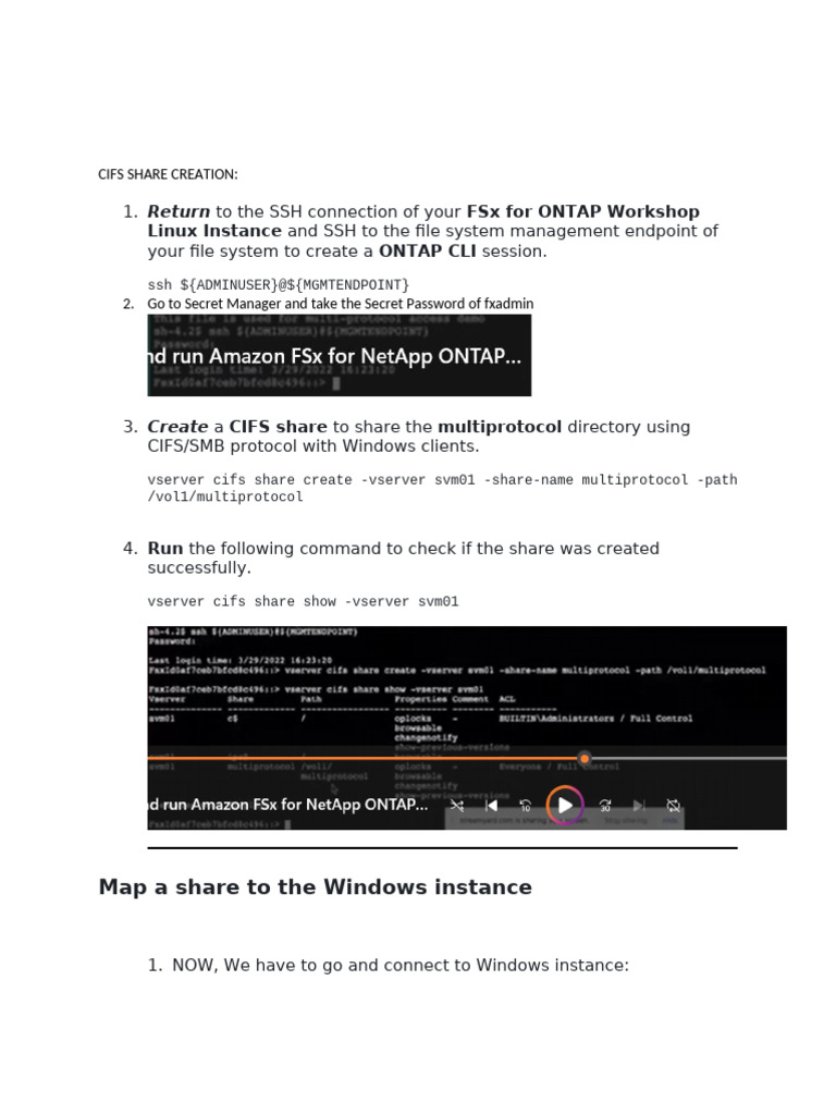 CIFS SHARE CREATION_1 | PDF | Remote Desktop Services | Computer Engineering