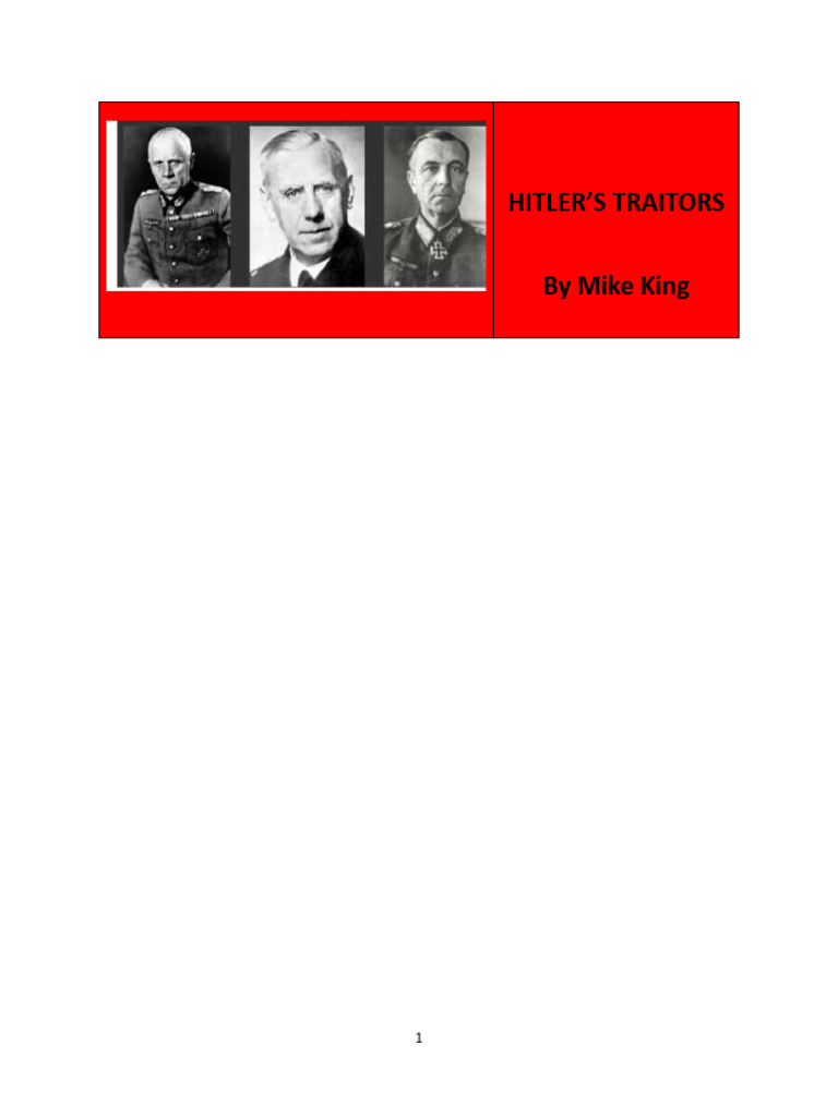 Hitler's Betrayers: Aristocratic Treason | PDF | Adolf Hitler | Weimar ...