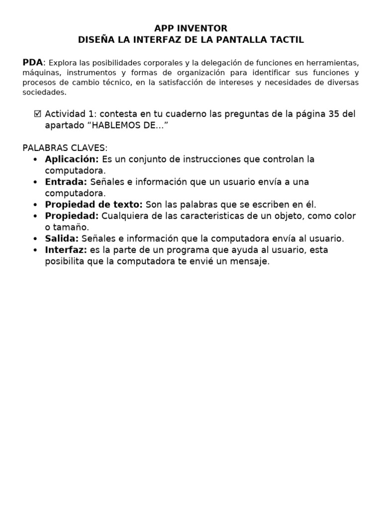 App Inventor-Diseño de La Interfaz | PDF