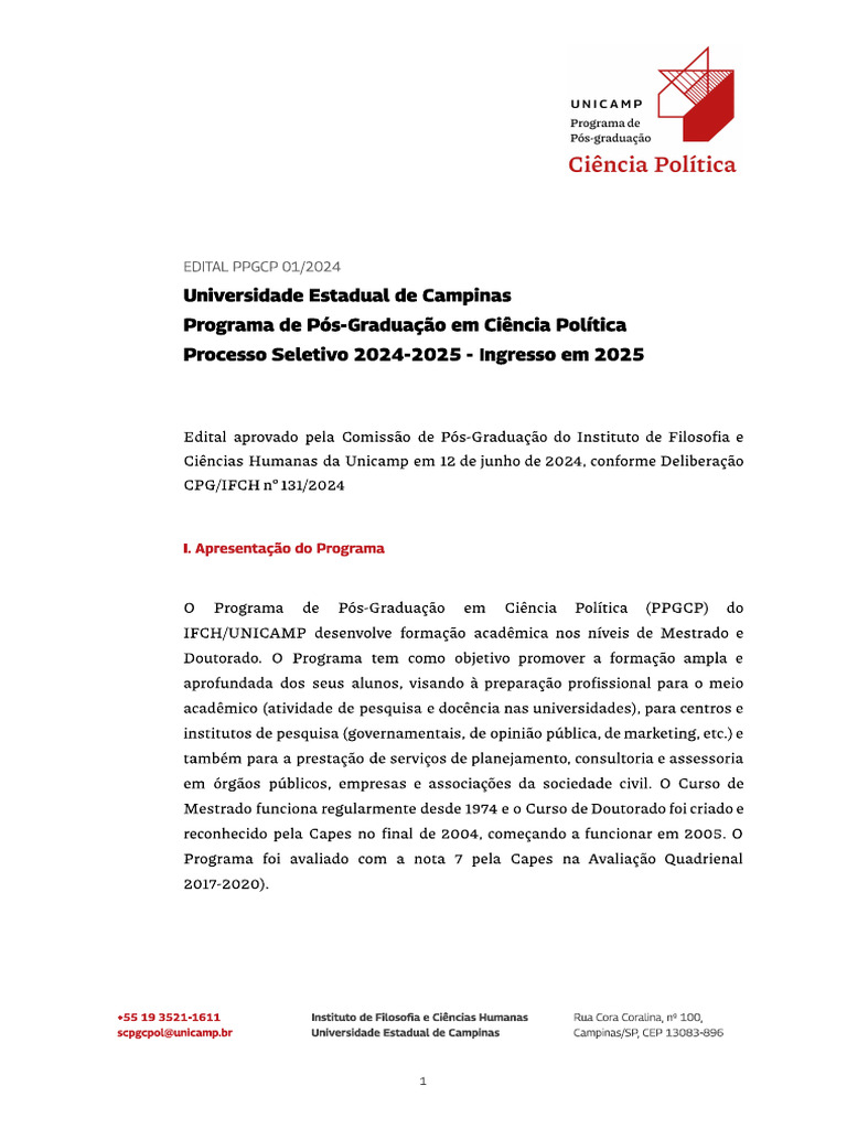 Edital 2024-2025 Compilado | PDF
