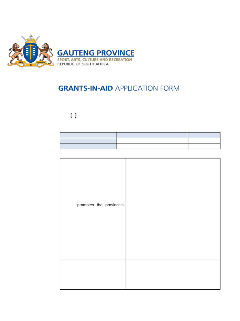 Grants-In-Aid 2024-25 Application Form | PDF
