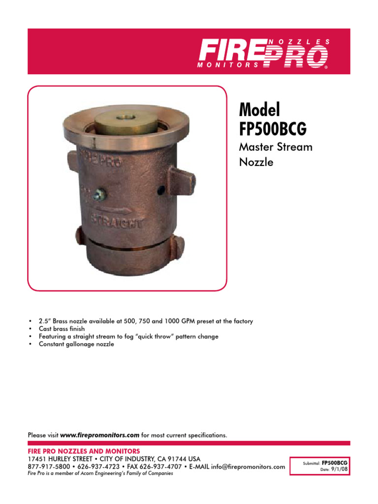 Firepro-Master Stream-FP500BCG | PDF