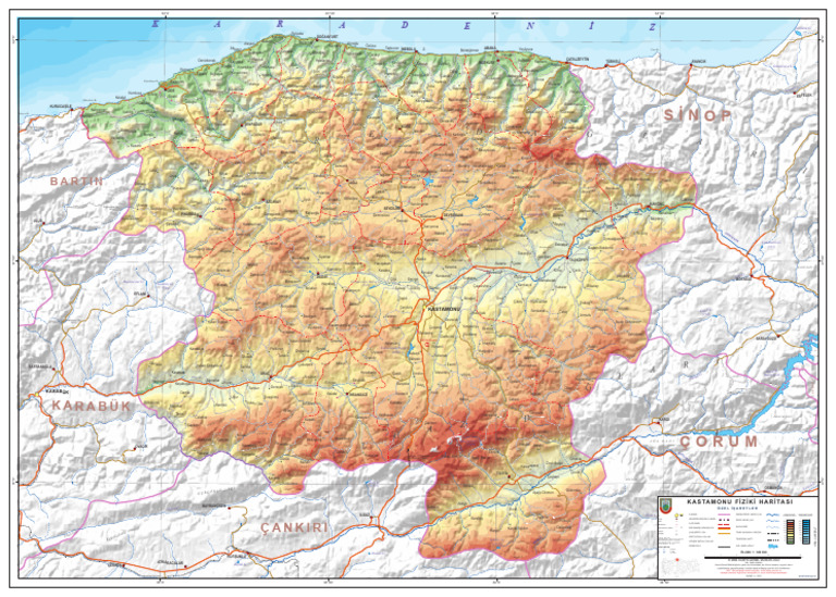 Kastamonu Fiziki Il Haritasi 1392 | PDF