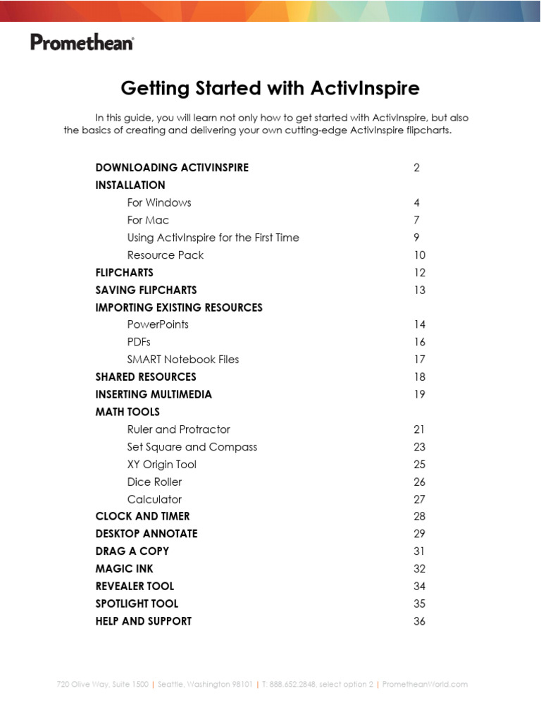 getting_started_with_activinspire | PDF | Installation (Computer ...