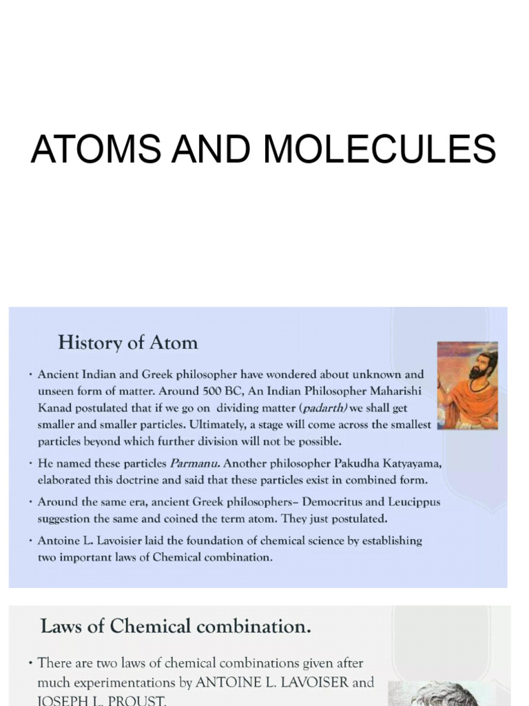 Understanding Atoms and Molecules | PDF