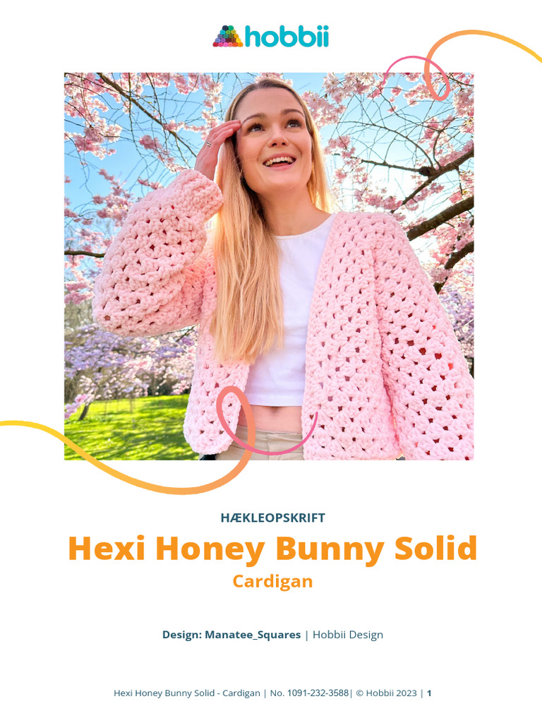 Hexi Honey Bunny Solid Cardigan DK | PDF