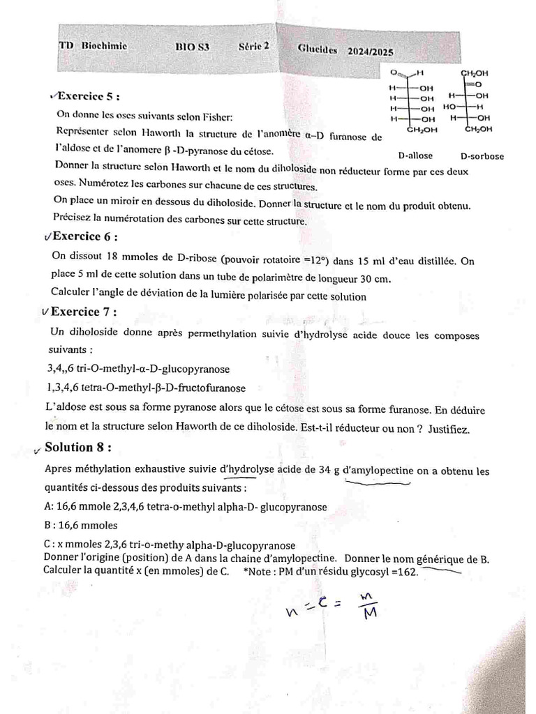 Correction TD2 Biochimie | PDF