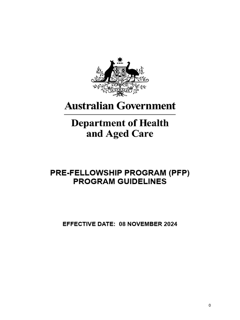 Pre Fellowship Program PFP Guidelines | PDF | General Practitioner ...