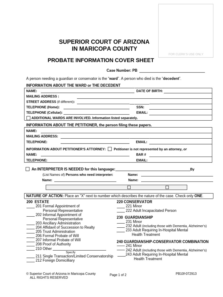 Arizona Temporary Guardianship Petition | PDF | Conservatorship | Legal ...