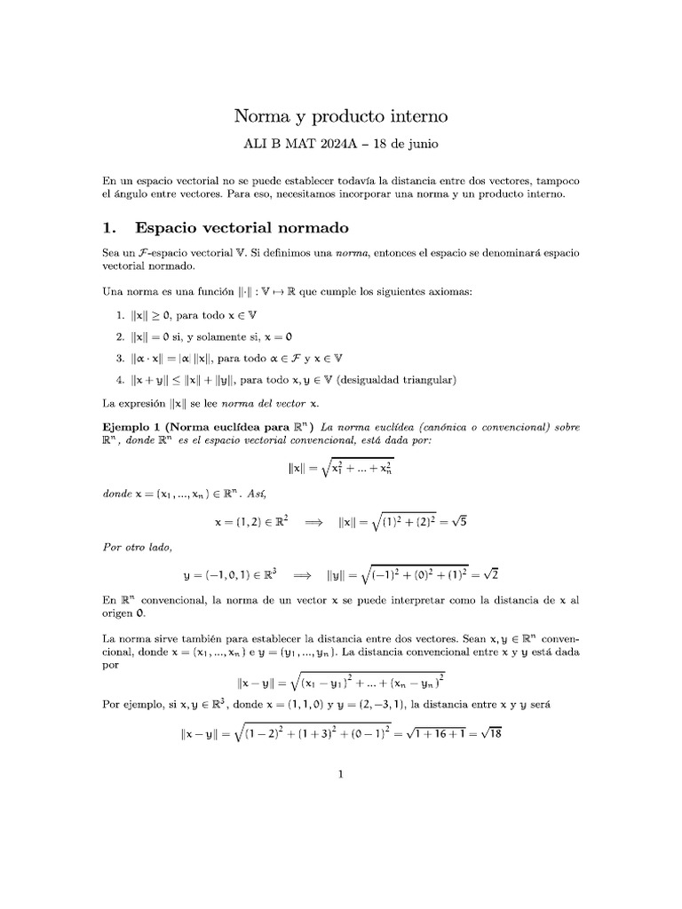 21 - Norma y Producto Interno - ALI B MAT 2024A - 18 Jun | PDF