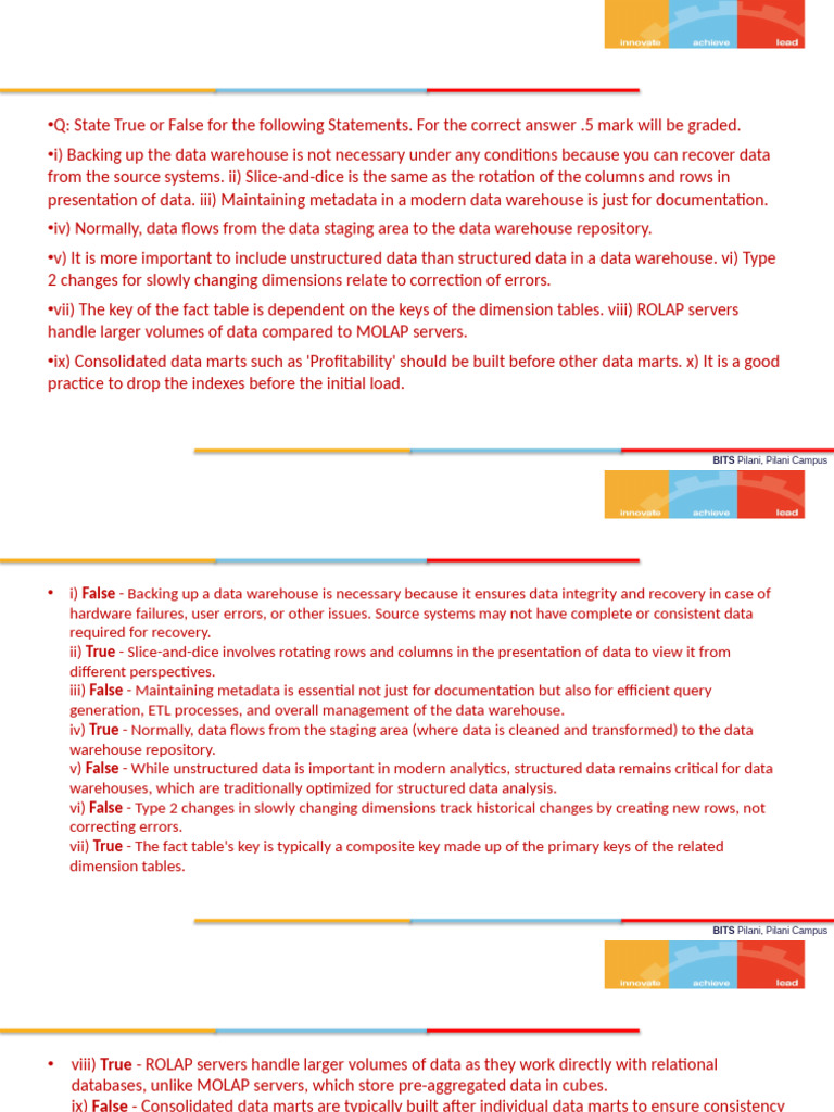 Data Warehouse Concepts & OLAP Schema | PDF | Data Warehouse | Computing