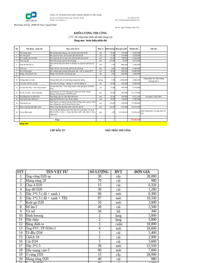 Khoi Luong Thi Cong - Anh Son - 30-4 | PDF