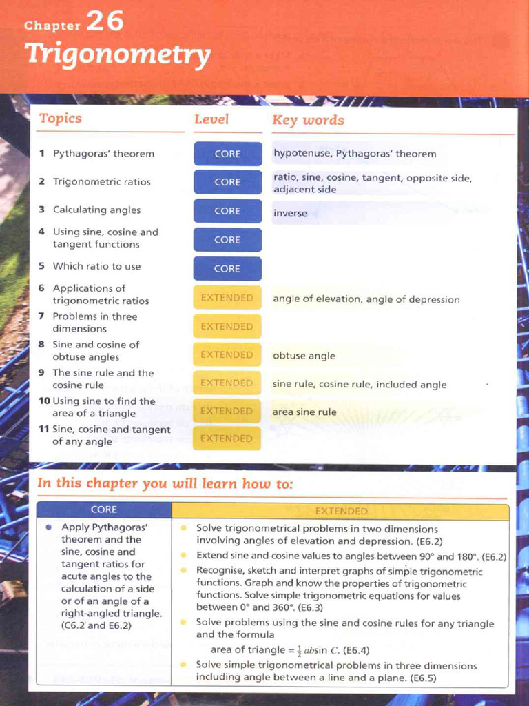 Chapter 26 Trigonometry | PDF