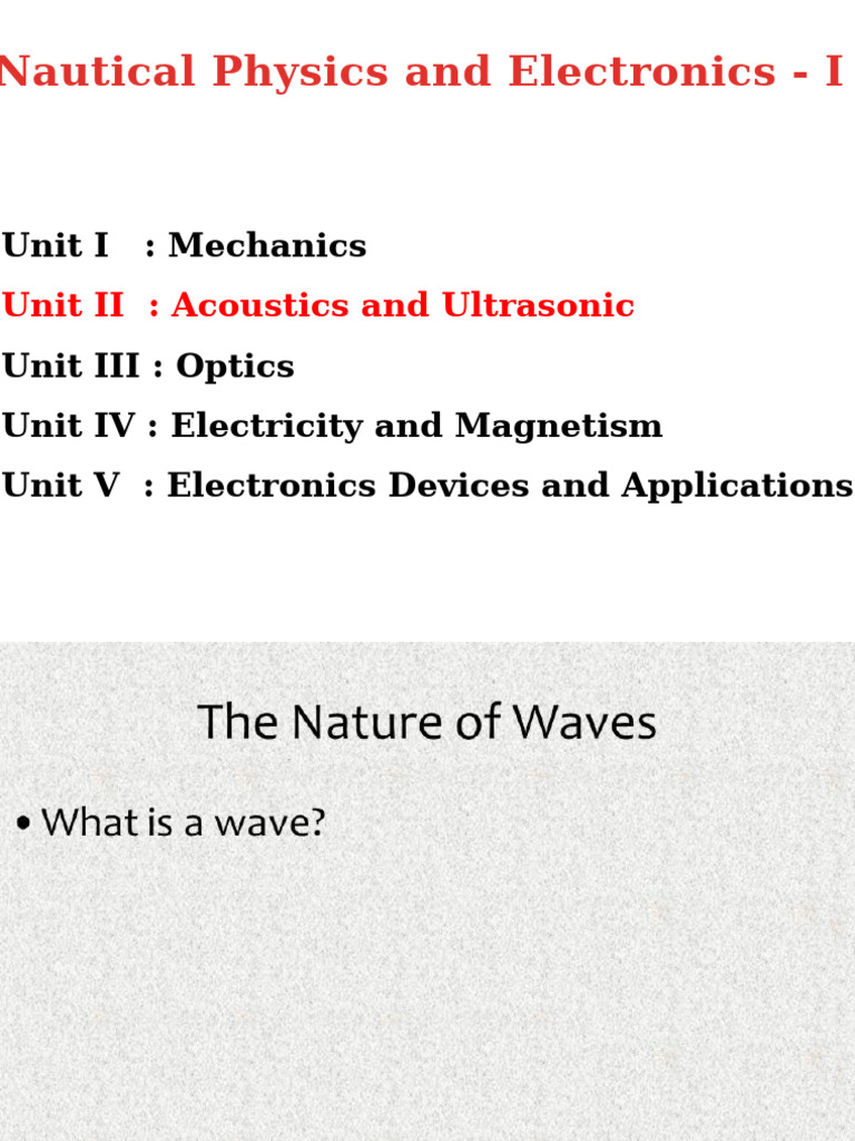 Nautical Physics: Waves and Electronics | PDF | Waves | Doppler Effect